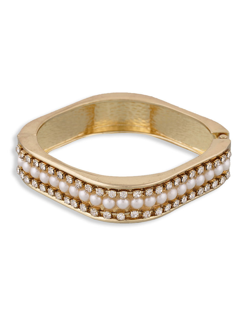 Buy One Stop Fashion Moti N Stone Gold Bracelet Online at Best Price | Cbazaar