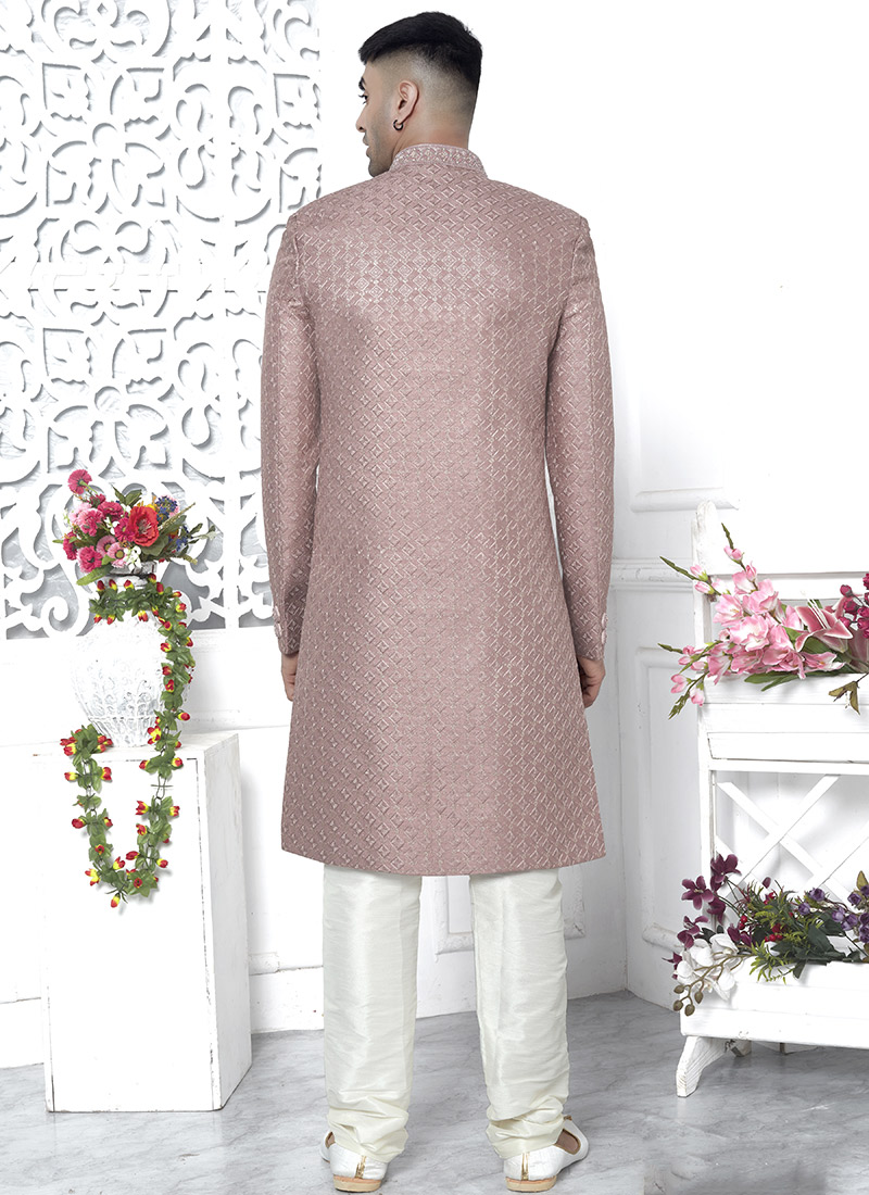 Buy Pink Color Sherwanis | Online Pink Colour Sherwanis | Designer Pink ...