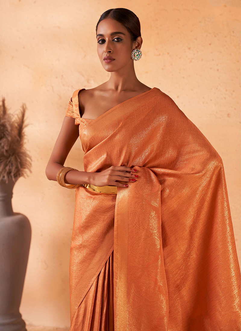 Buy Orange Sarees Online | Orange Sarees Styles | Online Orange Sarees