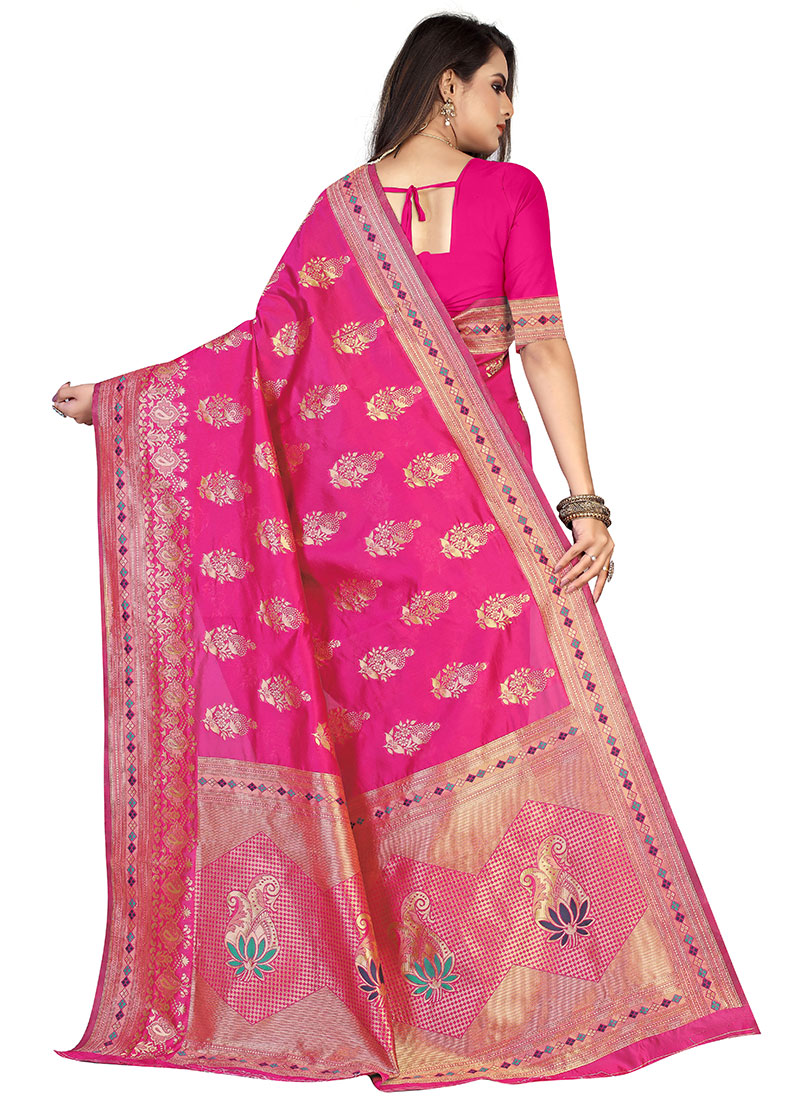 Latest Pink Sarees Designs For Women | Pink Wedding Sarees