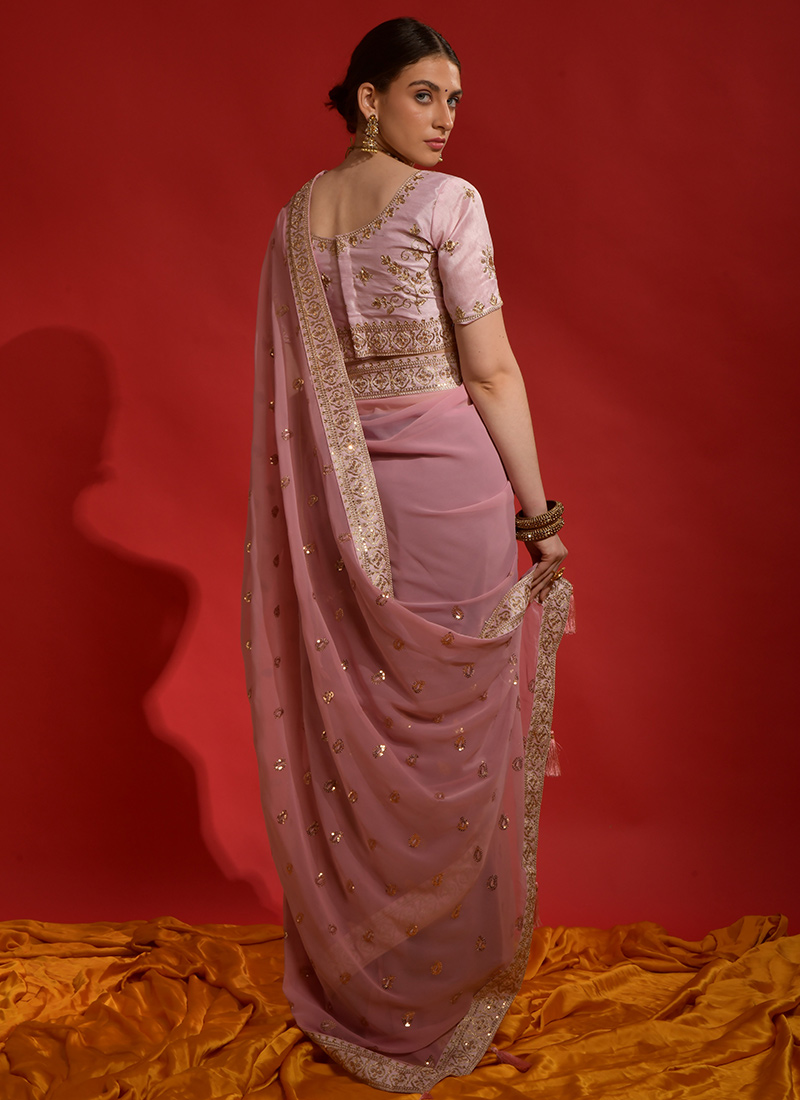 Latest Pink Sarees Designs For Women | Pink Wedding Sarees