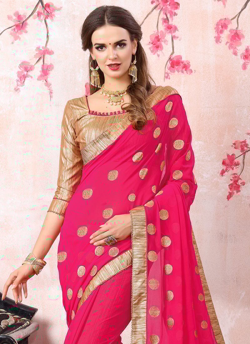 Latest Pink Sarees Designs For Women | Pink Wedding Sarees