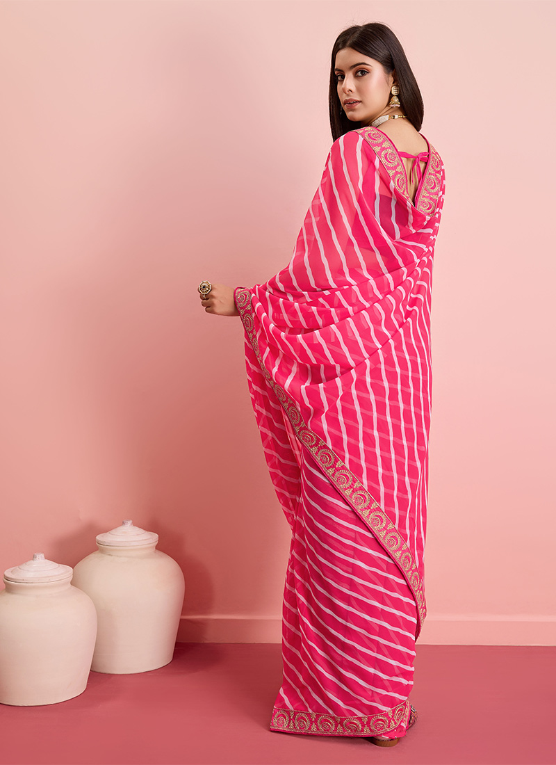 Latest Pink Sarees Designs For Women | Pink Wedding Sarees