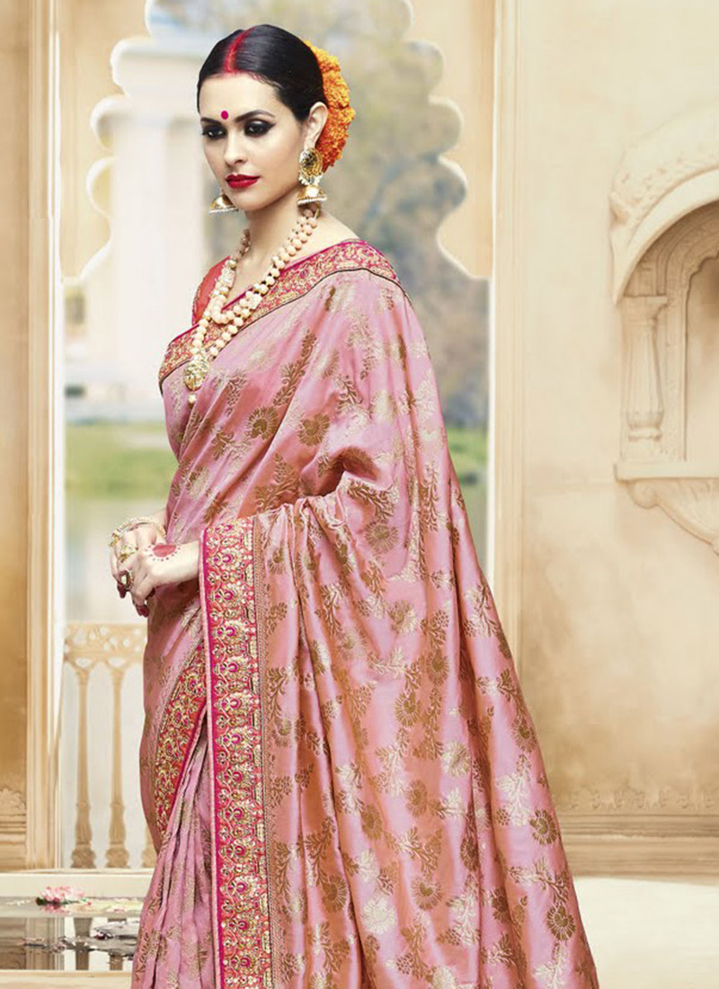 Latest Pink Sarees Designs For Women | Pink Wedding Sarees