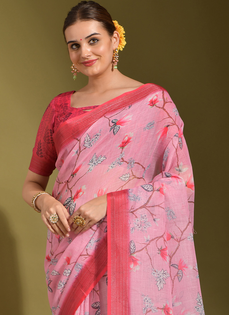 Latest Pink Sarees Designs For Women | Pink Wedding Sarees