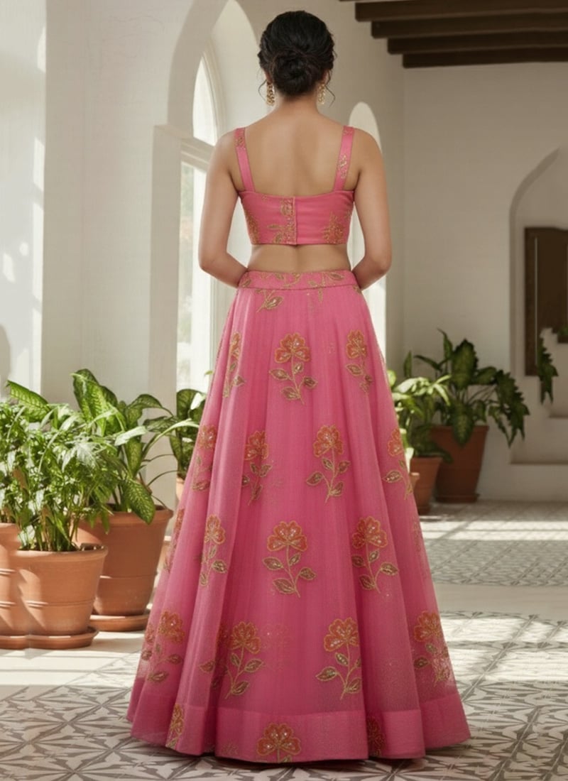 Trendy Pink Lehengas For Women Online - Cbazaar