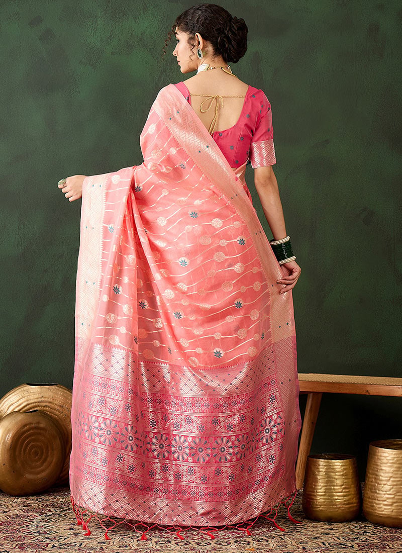 Latest Pink Sarees Designs For Women | Pink Wedding Sarees