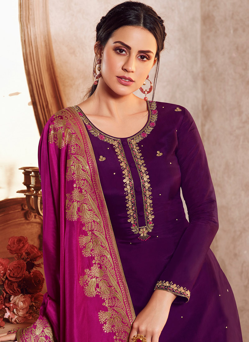 Buy Purple Salwar Kameez | Online Indian Wedding Purple Salwar Kameez