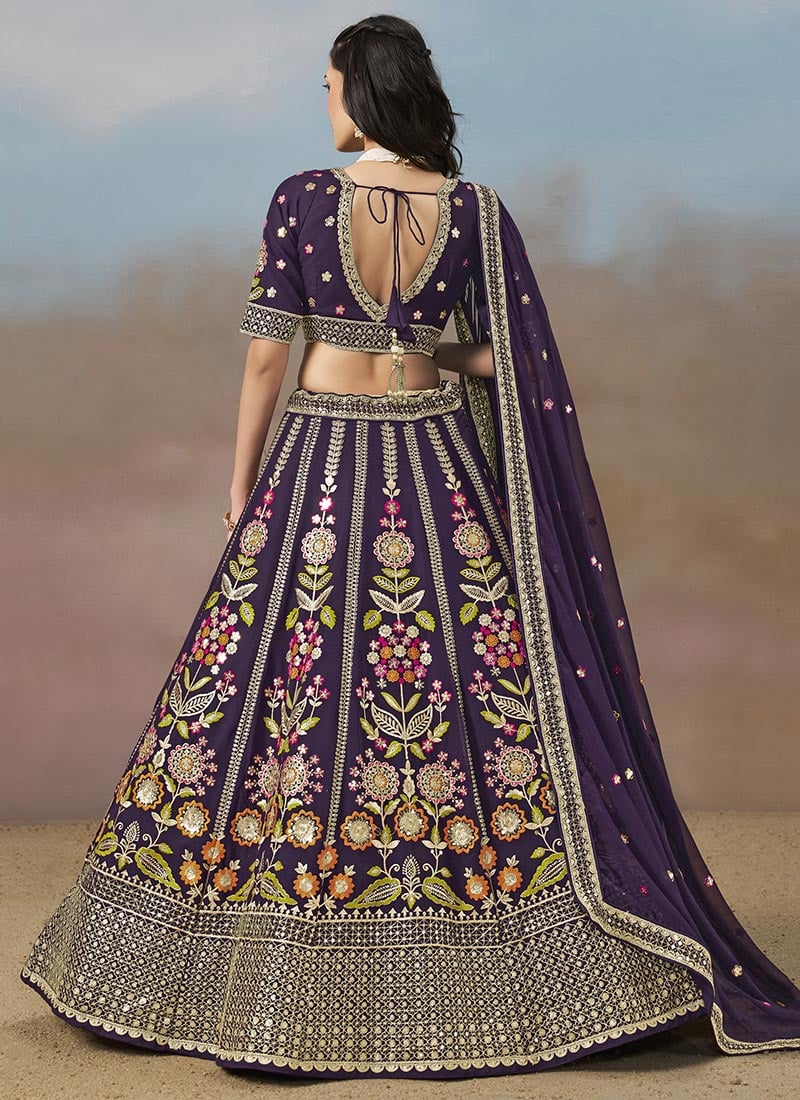 Buy Purple Color Lehenga Choli Collections Online -Cbazaar