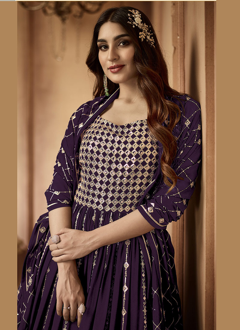 Buy Purple Salwar Kameez | Online Indian Wedding Purple Salwar Kameez