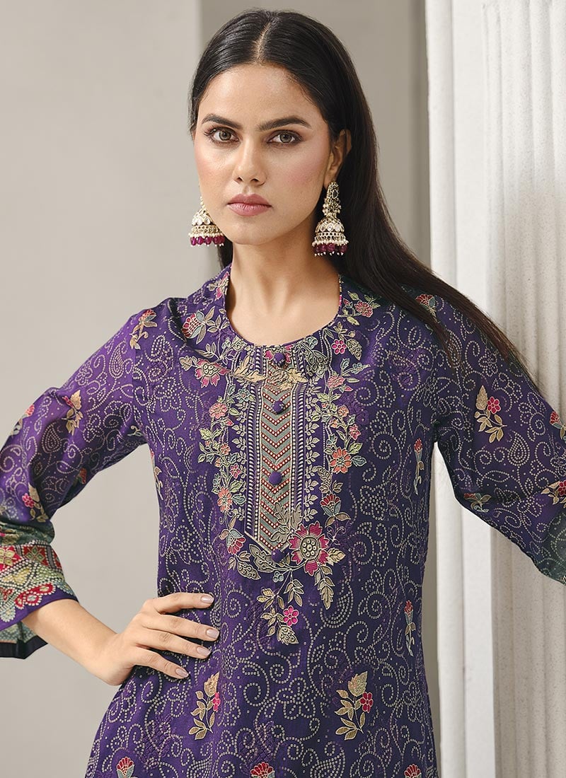 Shop Purple Lawn Cotton Digital Print Straight Pant Suit After Six Wear ...