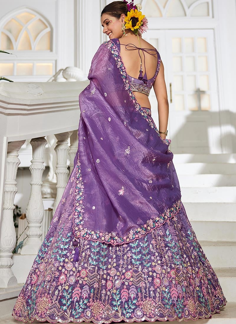 Buy Purple Color Lehenga Choli Collections Online -Cbazaar