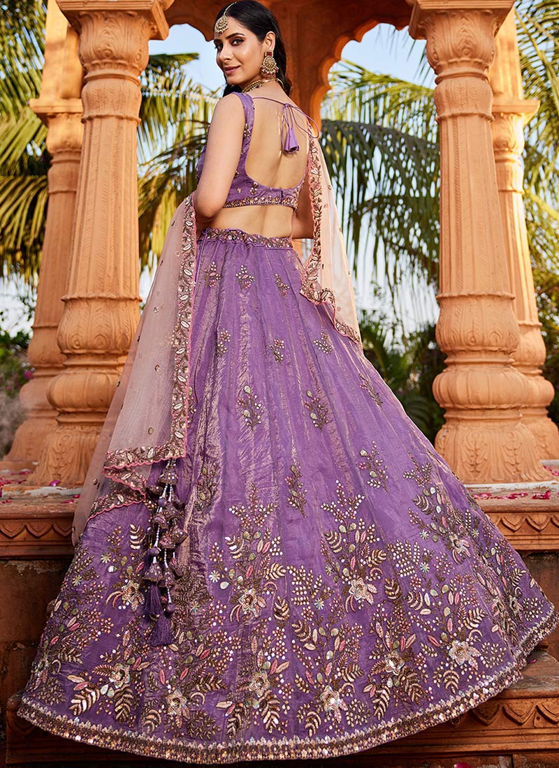Buy Purple Color Lehenga Choli Collections Online -Cbazaar