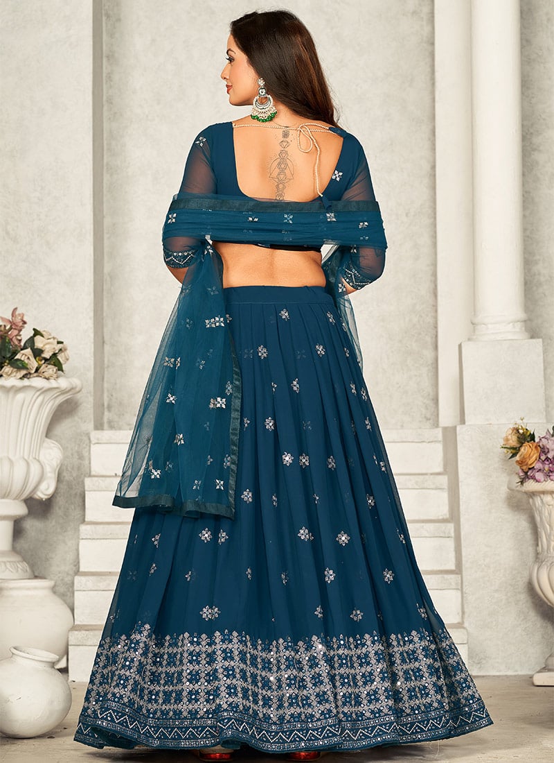Latest Blue Lehenga Choli Designs For Women Online -Cbazaar