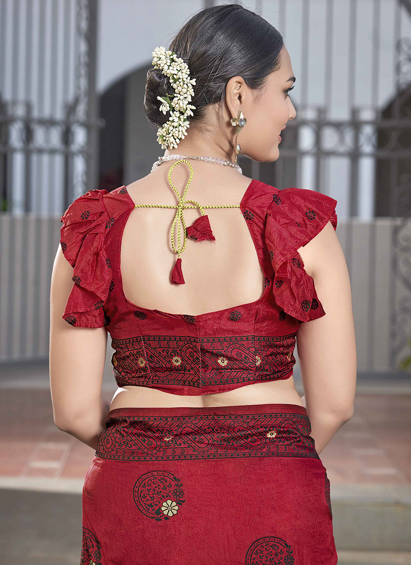 Buy Latest Red Sarees Designs Online Shopping