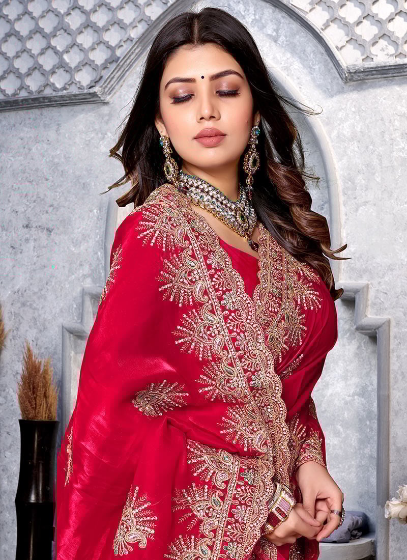Buy Latest Red Sarees Designs Online Shopping