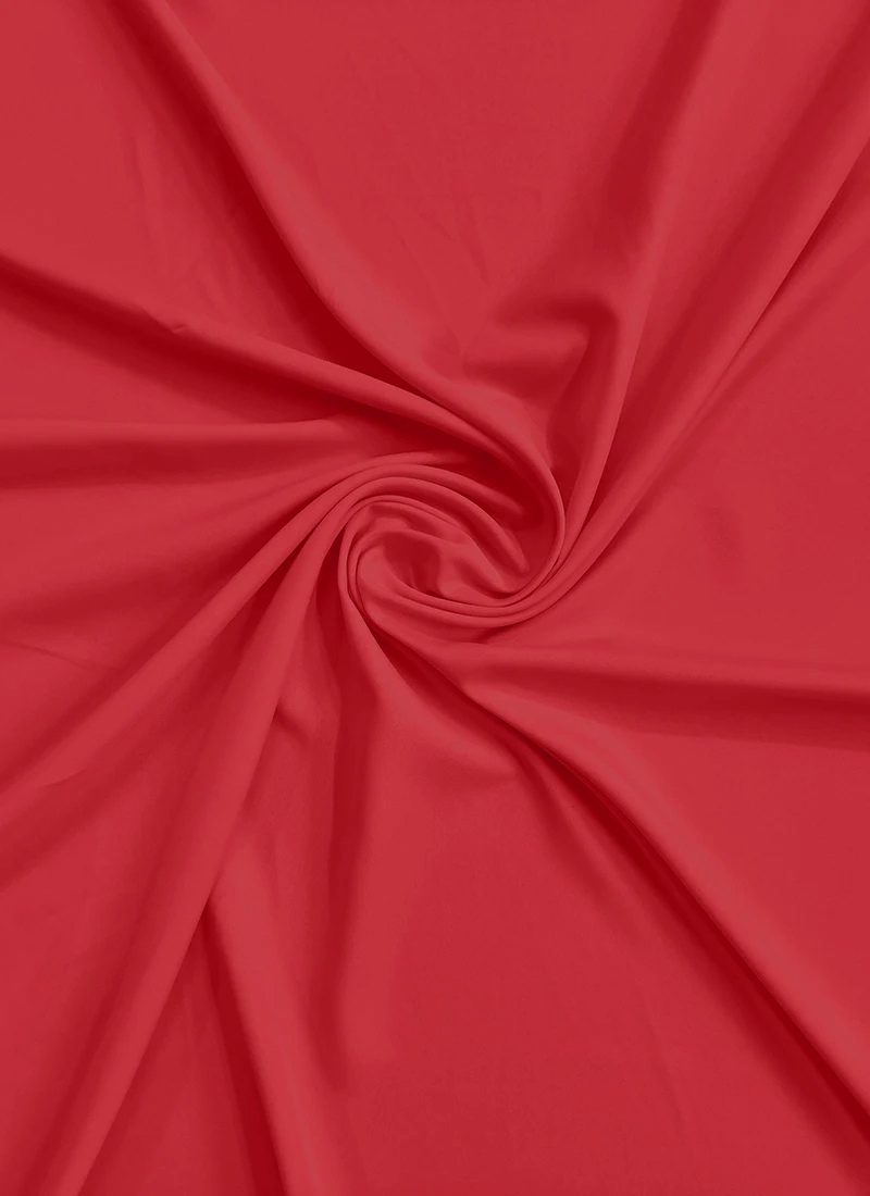 Buy Red Faux Crepe Fabric Online at Best Price | Cbazaar