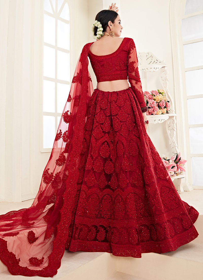 Buy Latest Red Lehenga Dress Designs Online - Cbazaar