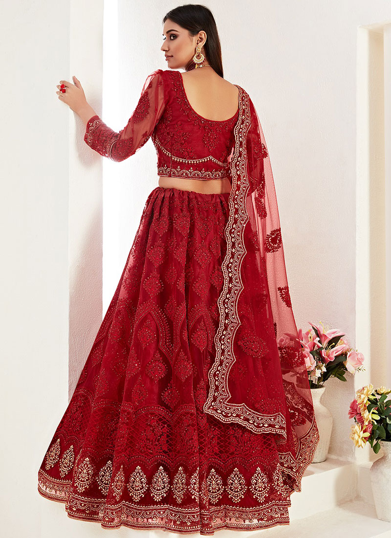 Buy Latest Red Lehenga Dress Designs Online - Cbazaar