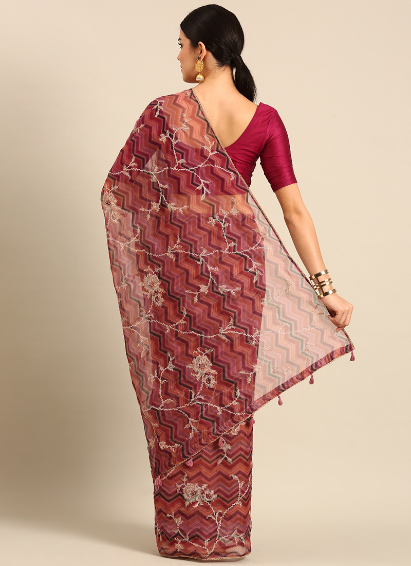 Buy Pure Chiffon Sarees | Get Pure Chiffon Sarees Online