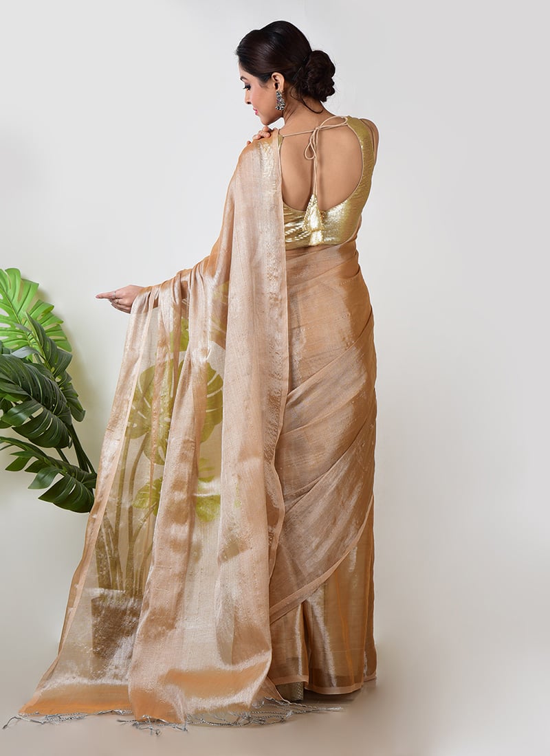 Buy Latest Gold Sarees Designs Online - Cbazaar