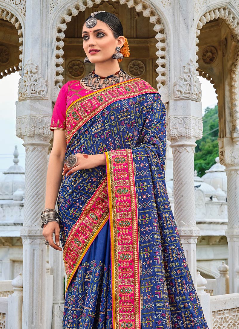 Buy Latest Blue Sarees Online Shopping At Cbazaar