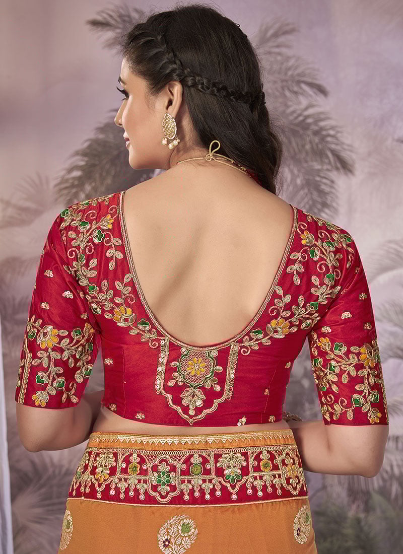 Buy Royal Radiance Mustard Benarasi Silk Jacquard Zari Saree ...