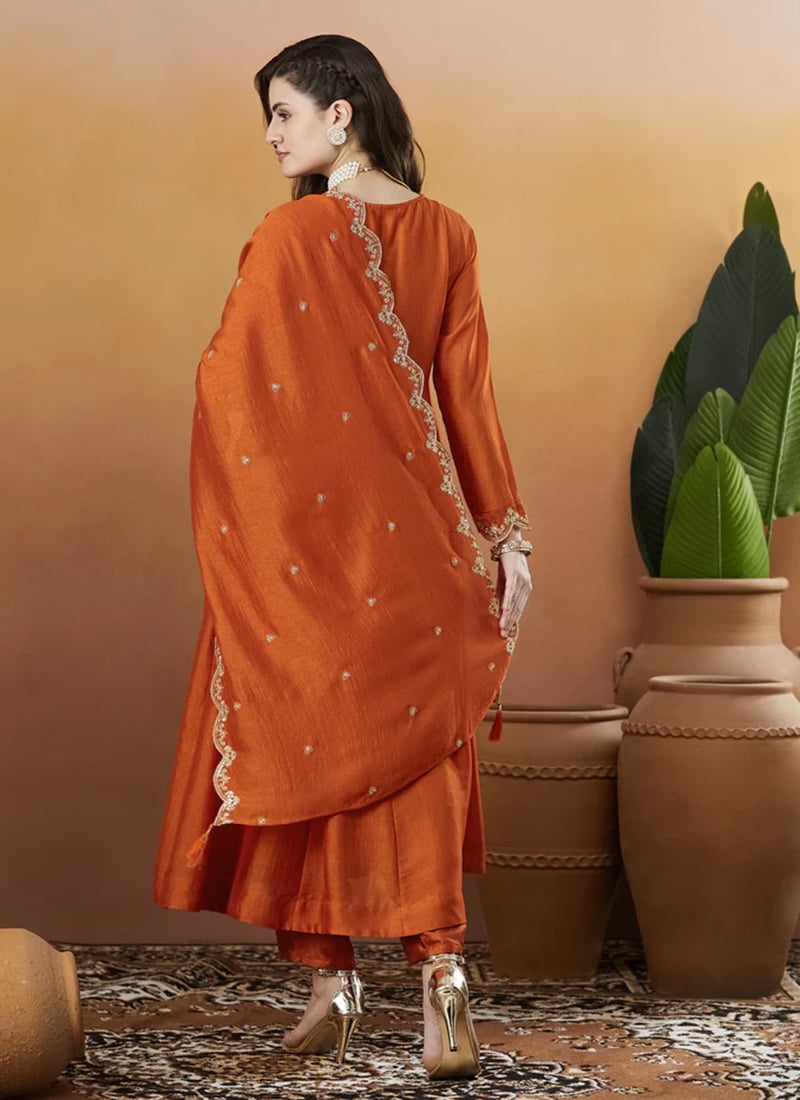 Buy Rust Salwar Kameez For Women Online Shopping