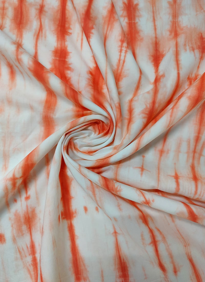 Shop Rust Tie N Dye Pure Satin Fabric Online at Best Price | Cbazaar