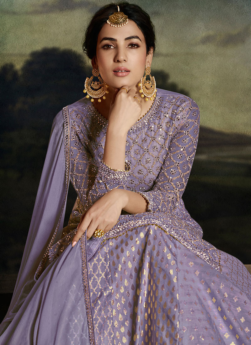Buy Designer Lehenga With Long Top Choli Online
