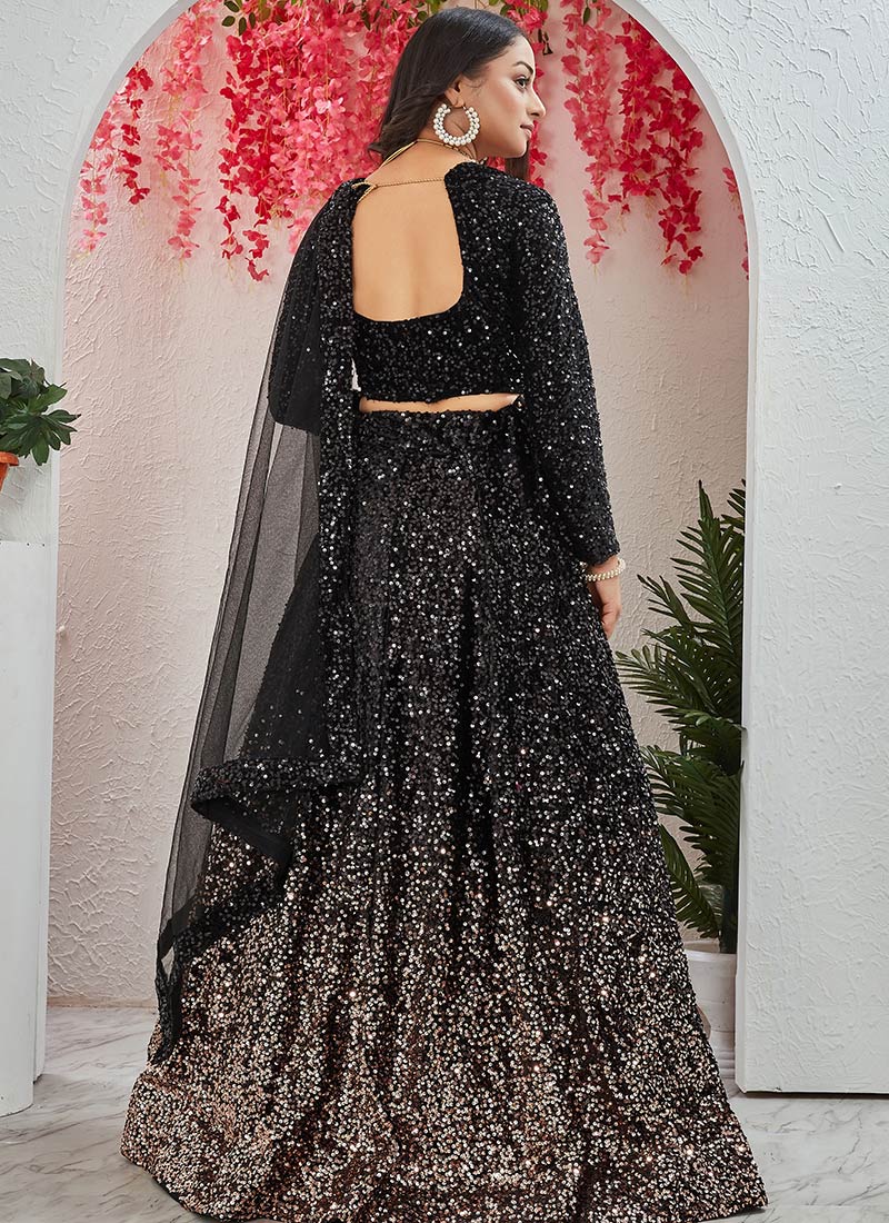 Stylish Black Lehengas For Women Online at Cbazaar