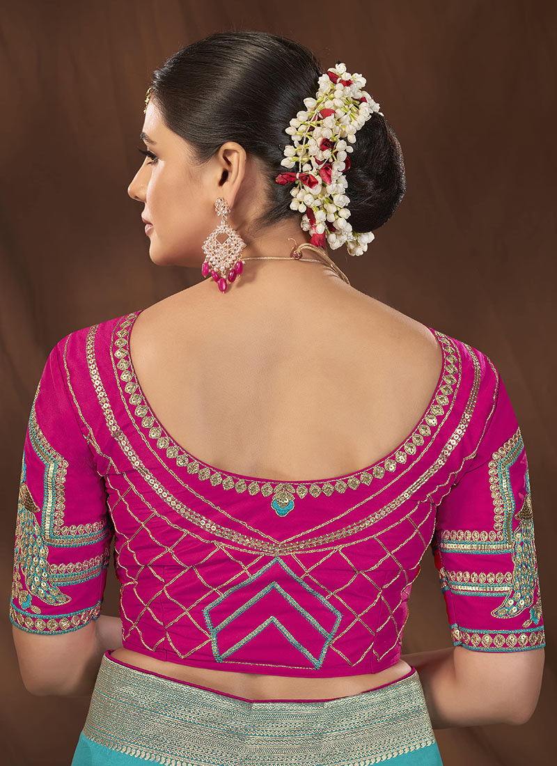 Trendy Blue Colour Sarees Design Online In India