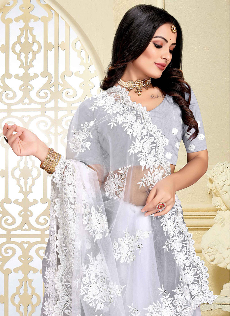 White Sarees: Buy Latest White Sarees Online Shopping