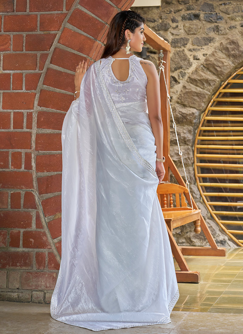 White Sarees: Buy Latest White Sarees Online Shopping - Cbazaar