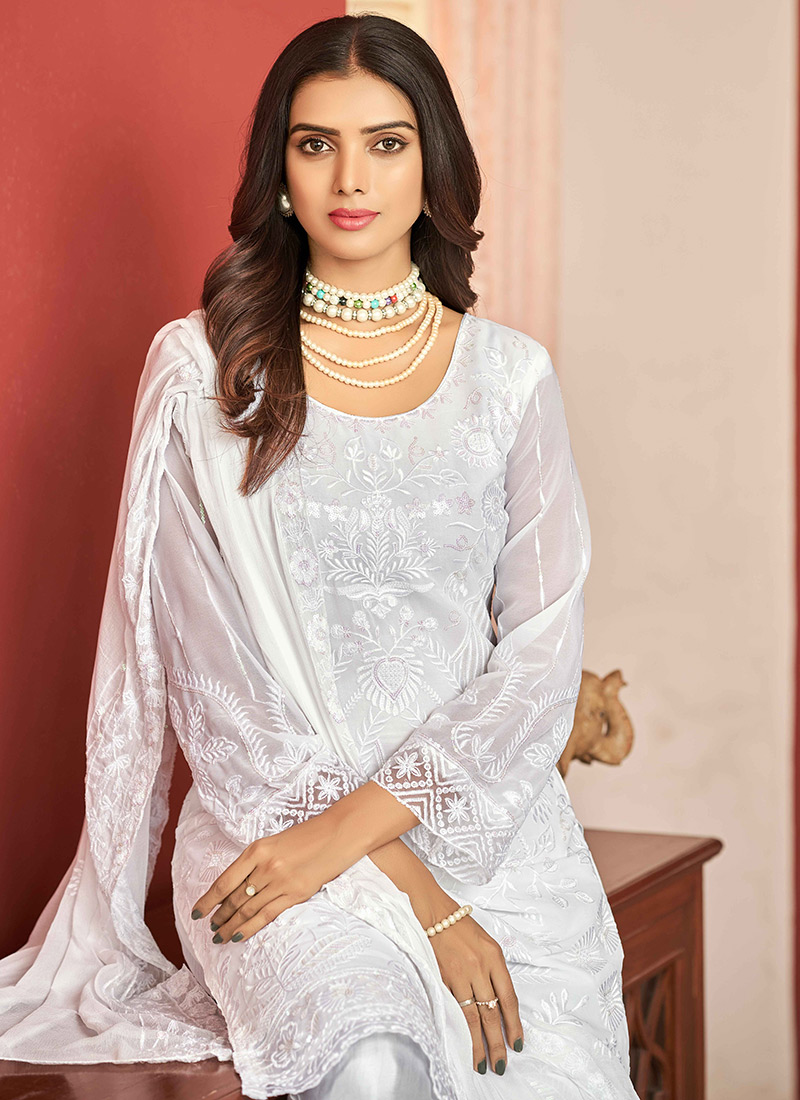 White Salwar Kameez: Latest White Salwar Kameez Designs Online