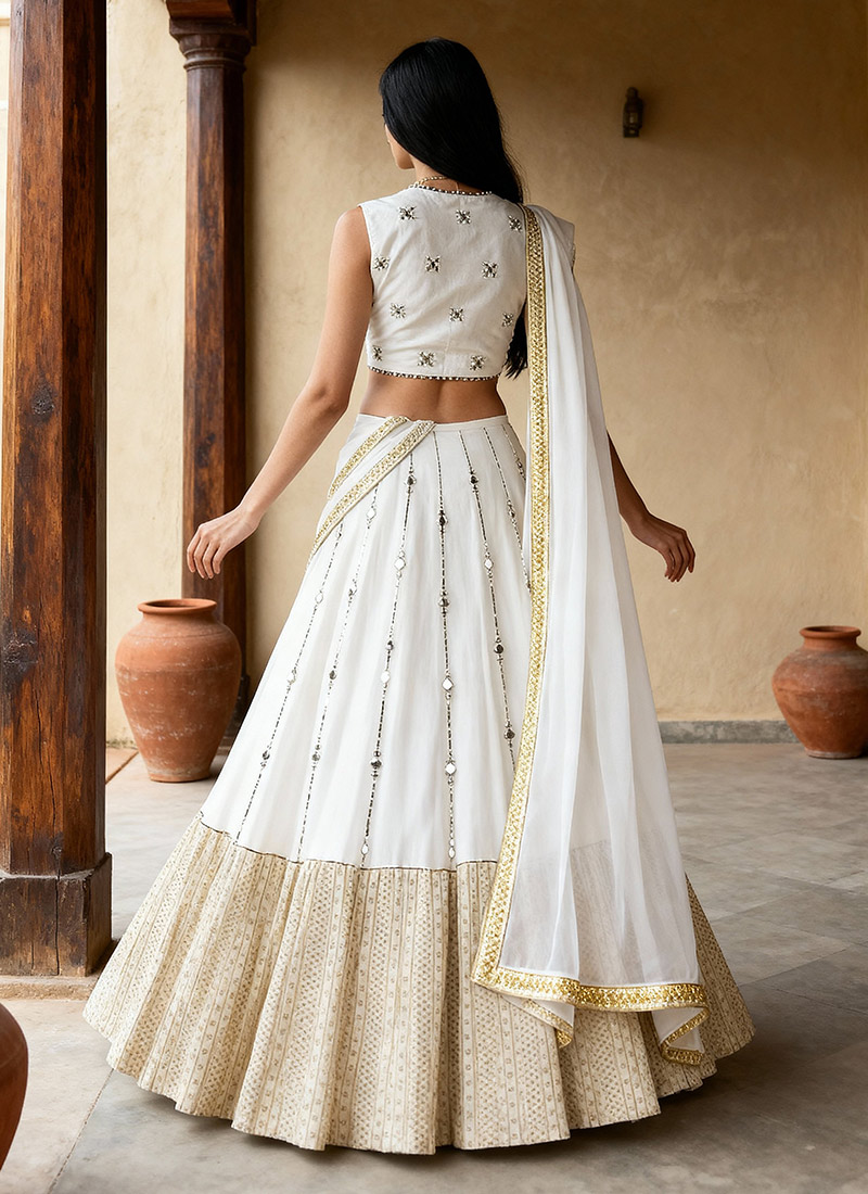 Buy Modern White Lehenga For Women Online Outfits