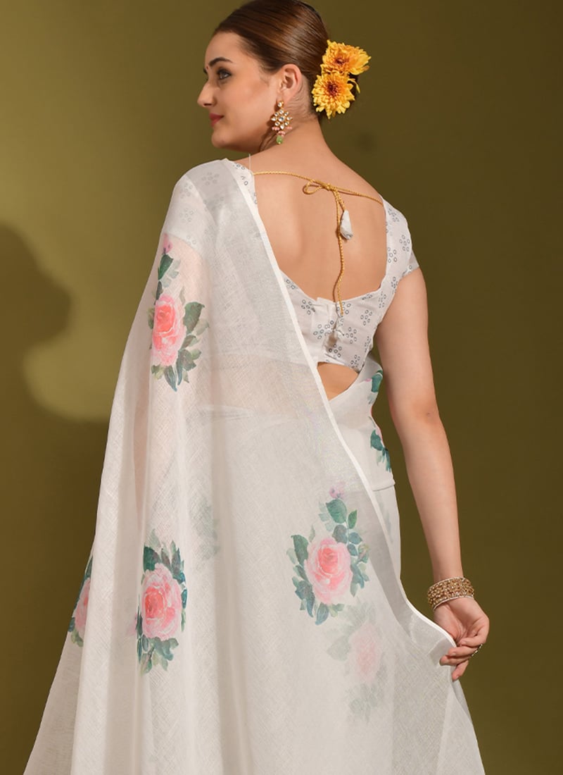 White Sarees: Buy Latest White Sarees Online Shopping - Cbazaar