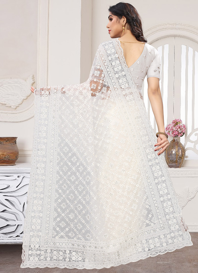 White Sarees: Buy Latest White Sarees Online Shopping - Cbazaar