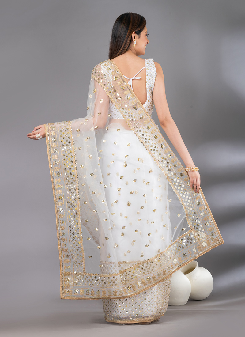 White Sarees: Buy Latest White Sarees Online Shopping - Cbazaar