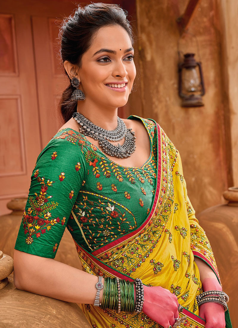 Shop Yellow Sarees Online | Purchase Yellow Sarees Online