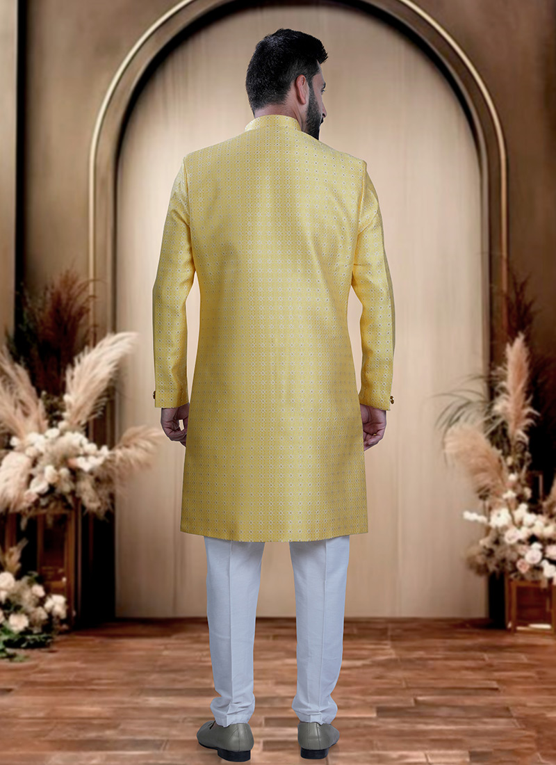 Yellow Sherwanis : Shop Yellow Sherwanis Online For Men at Cbazaar