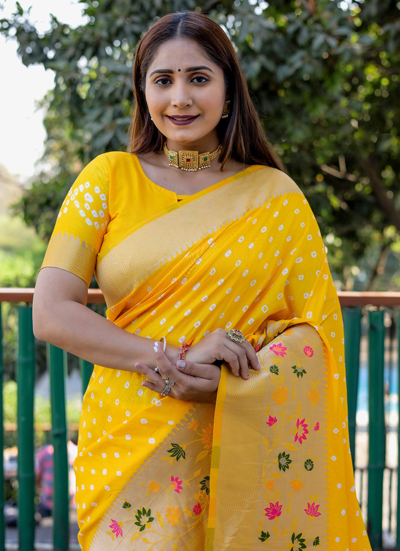 Shop Yellow Sarees Online | Purchase Yellow Sarees Online