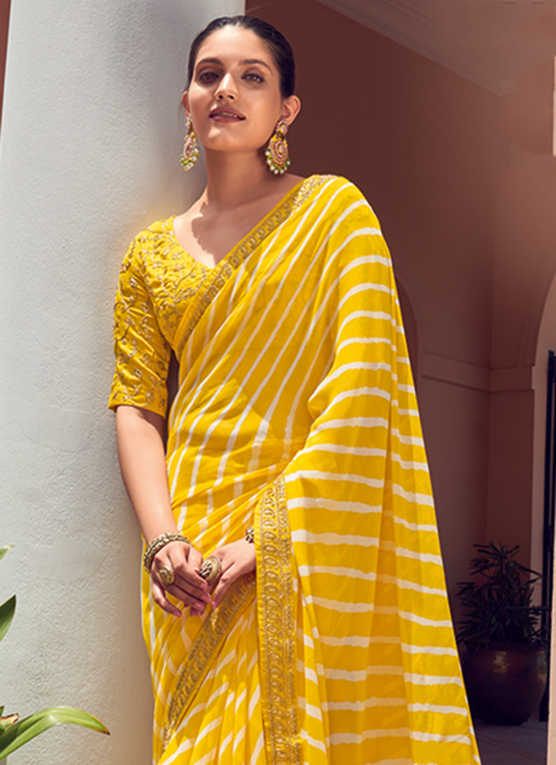 Shop Yellow Sarees Online | Purchase Yellow Sarees Online