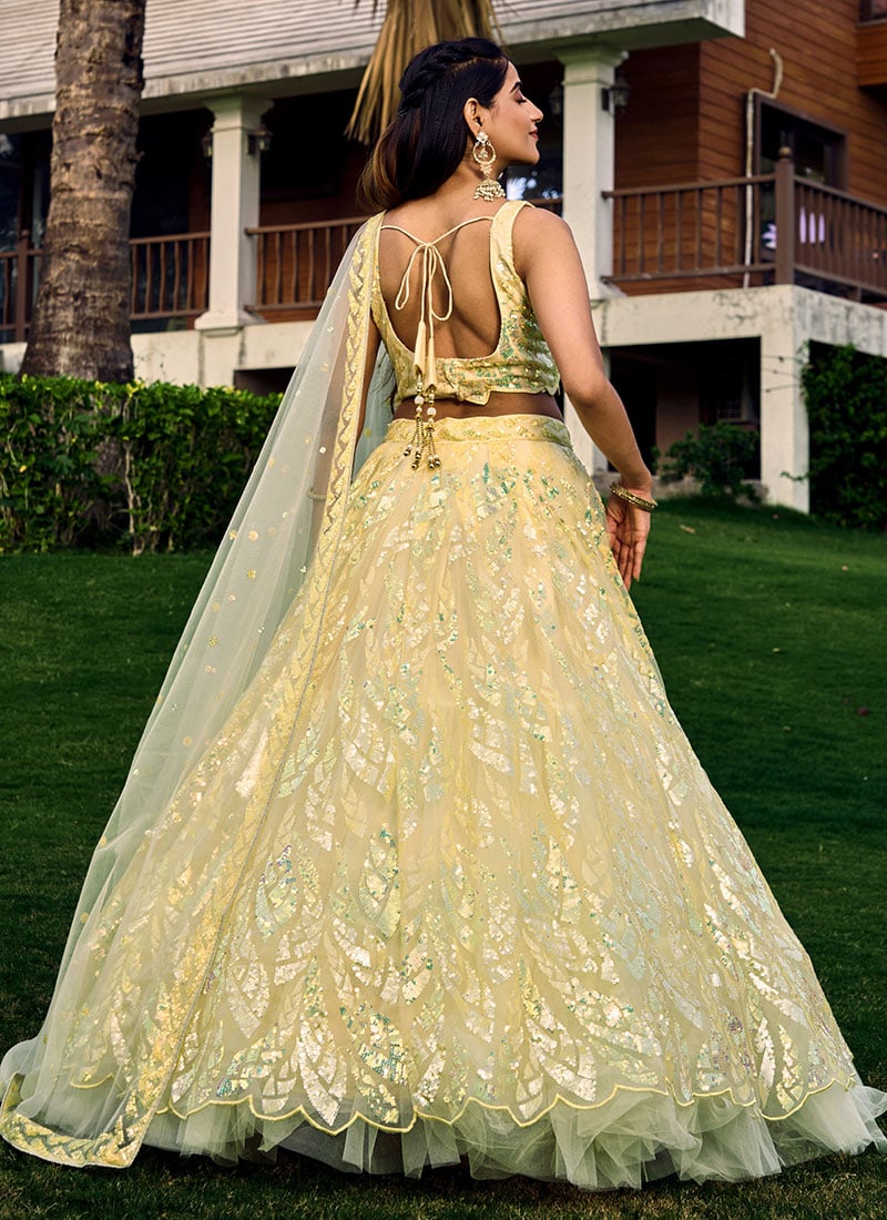 Shop Traditional Haldi Lehengas Online in UK - Cbazaar