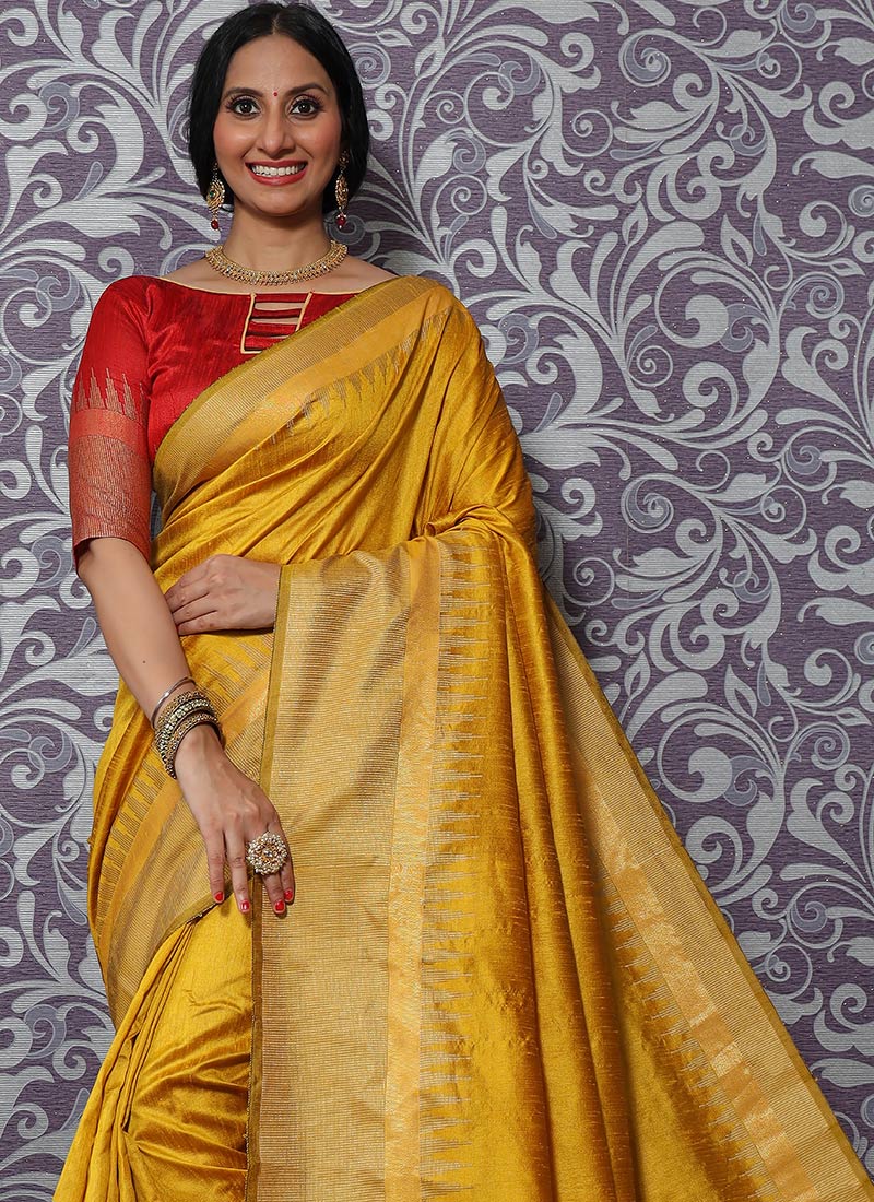 Shop Yellow Sarees Online | Purchase Yellow Sarees Online