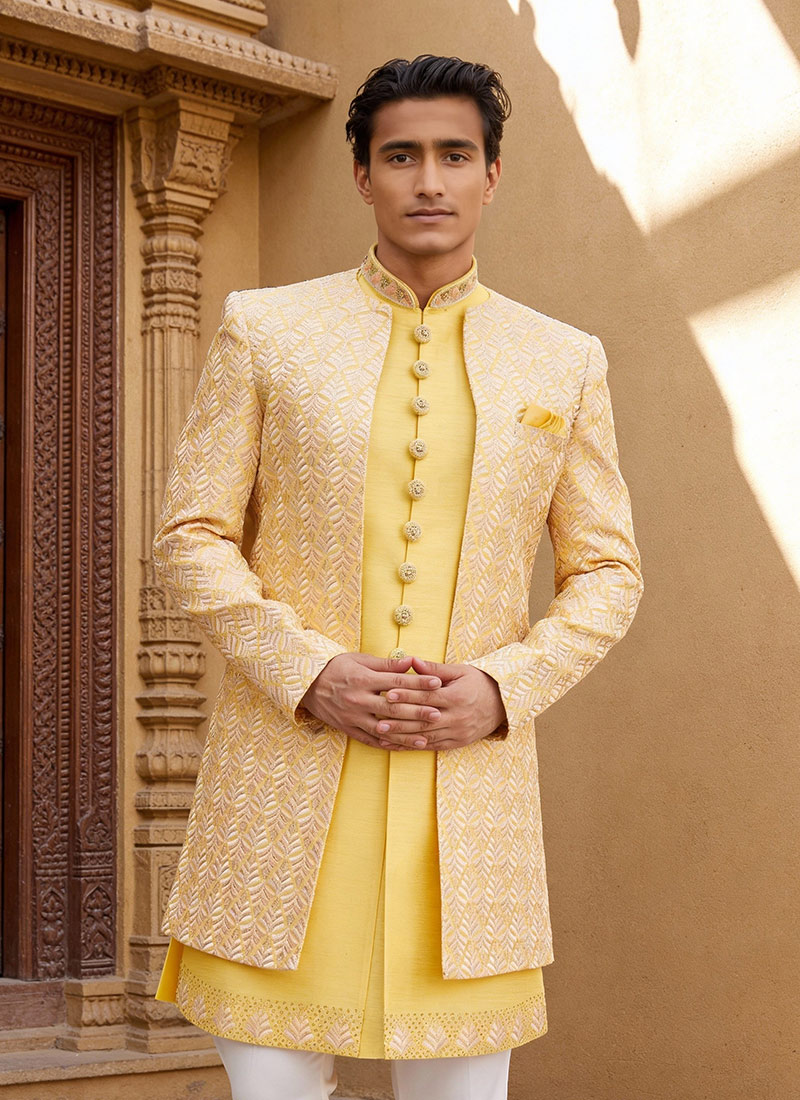 Buy Sherwani: Latest Designer Sherwani For Men Online In USA