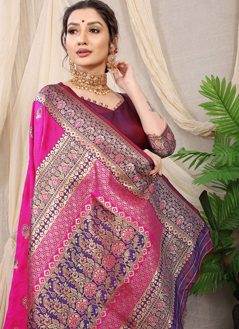Latest Pink Sarees Designs For Women | Pink Wedding Sarees