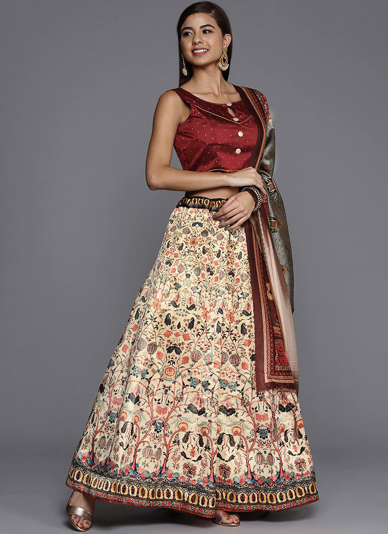 Stylish Beige Lehengas Online for Women Designer Outfits
