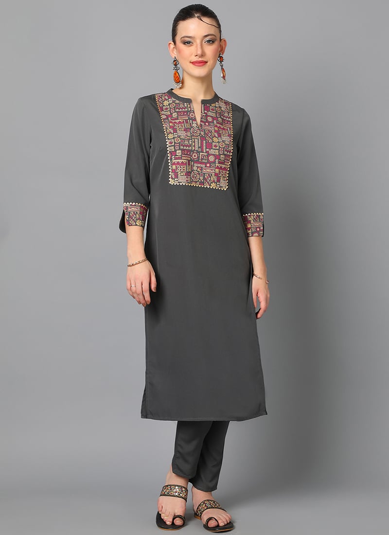 Buy Latest Grey Colour Kurta Sets Online