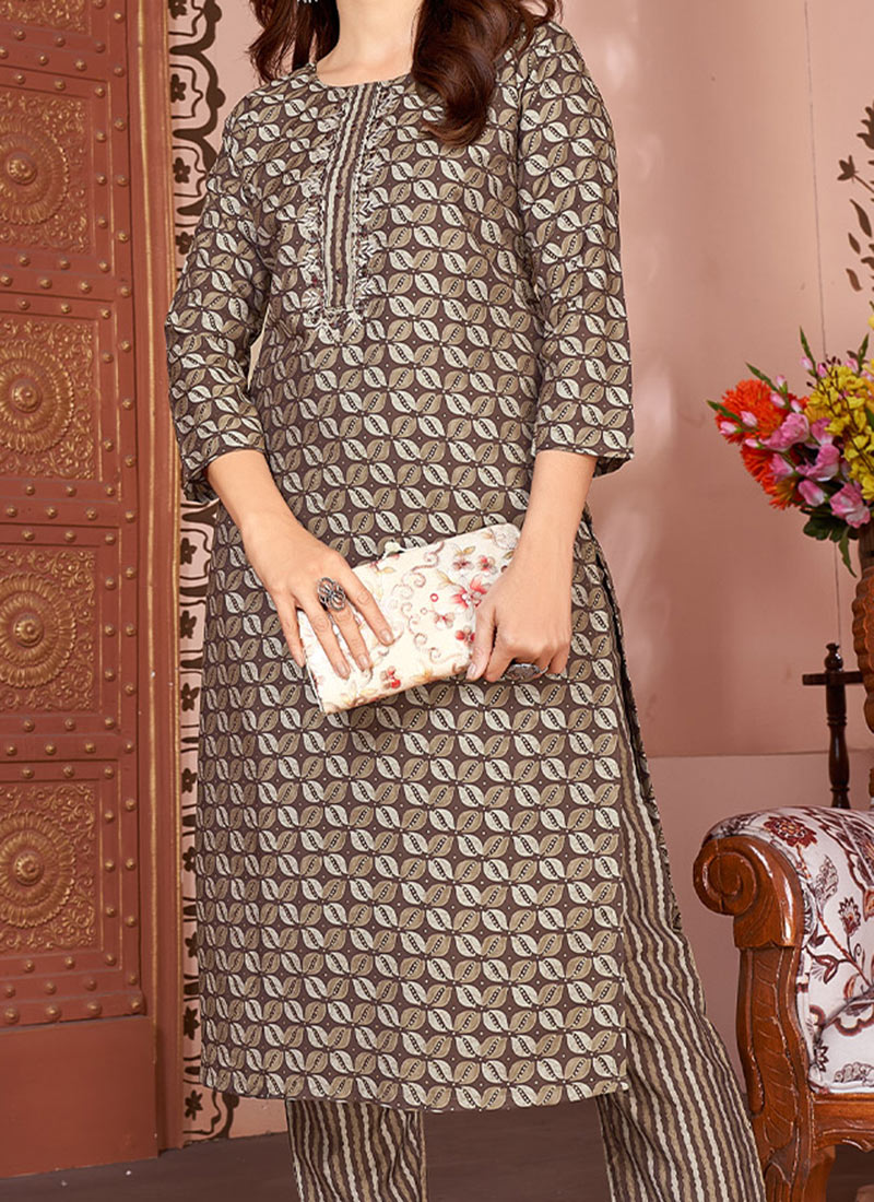 Buy Modern Brown Kurta Sets Online at Cbazaar